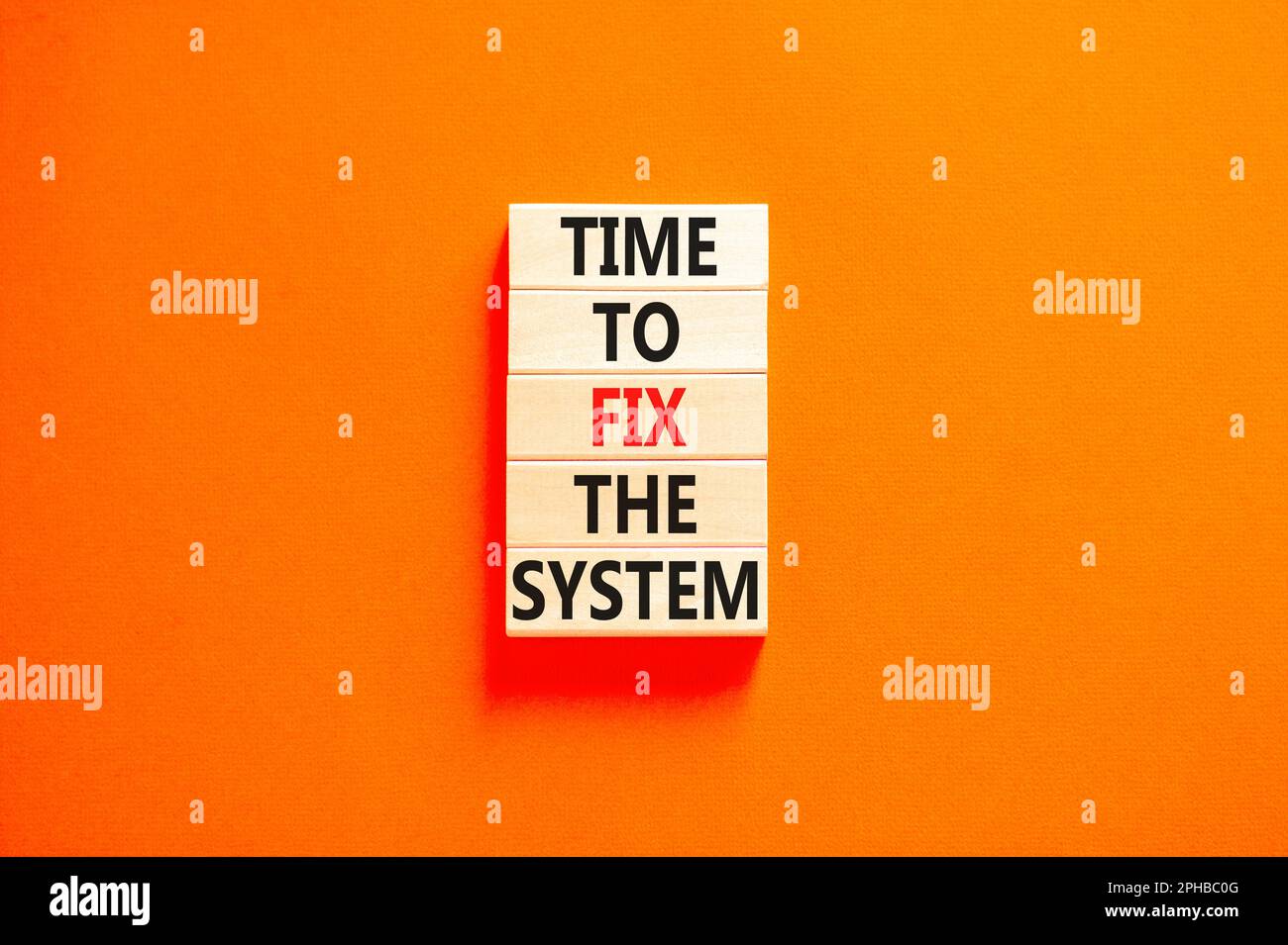 Time to fix the system symbol. Concept words Time to fix the system on ...