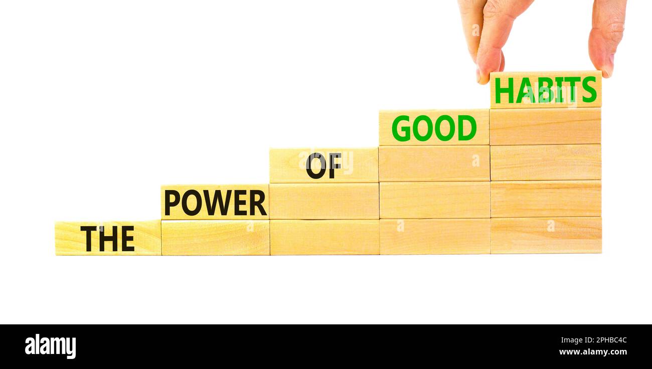 The power of good habits symbol. Concept words The power of good habits ...