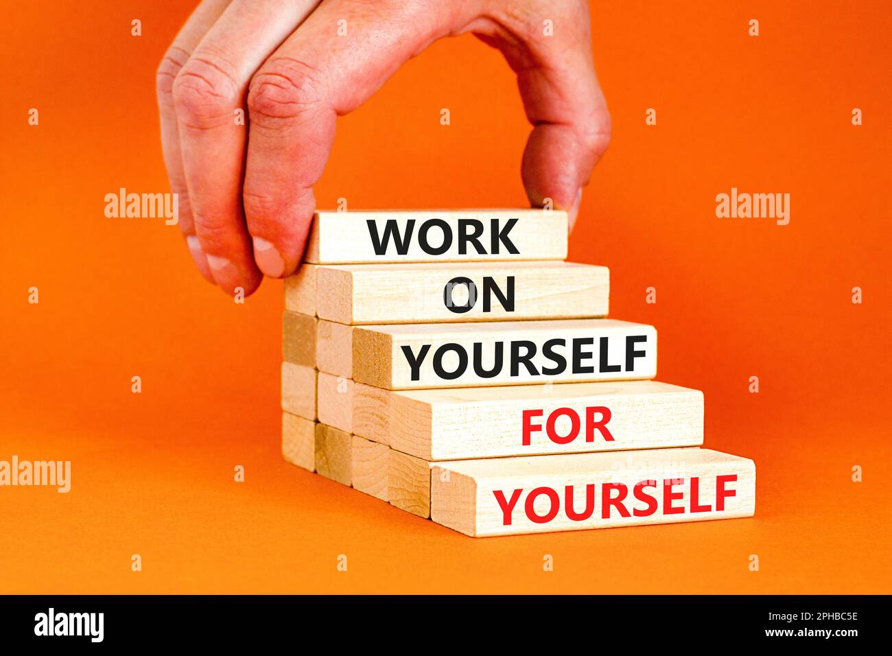 Work for yourself symbol. Concept words Work on yourself for yourself ...