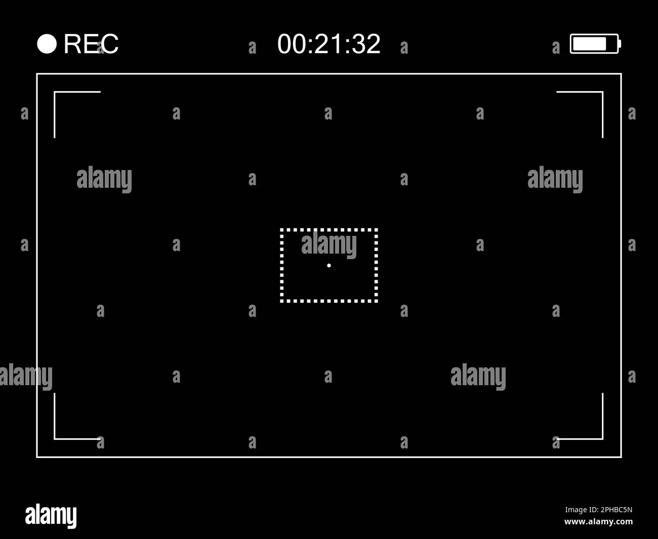 Camera frame viewfinder screen of video recorder digital display ...