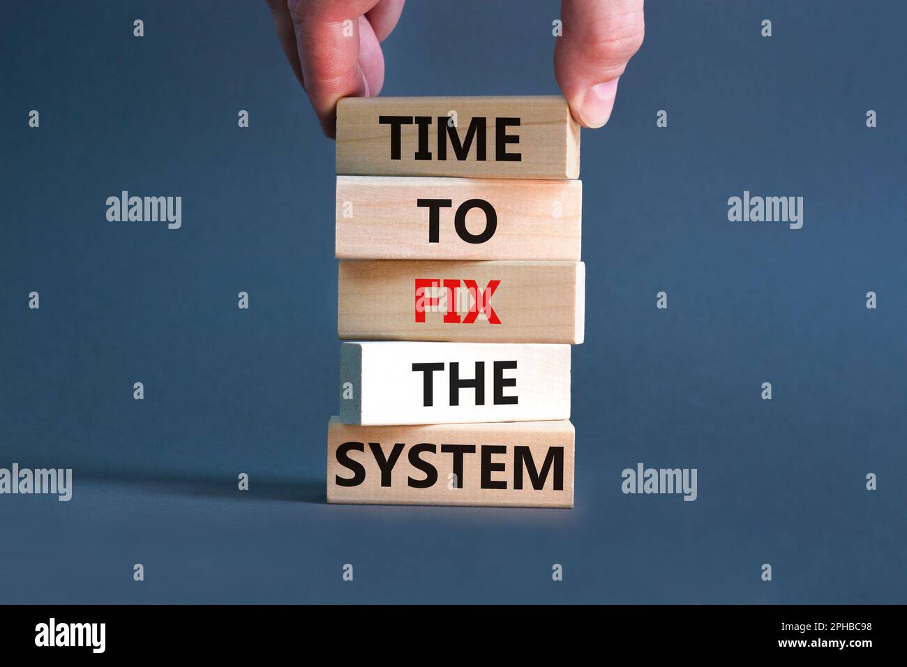 Time to fix the system symbol. Concept words Time to fix the system on ...