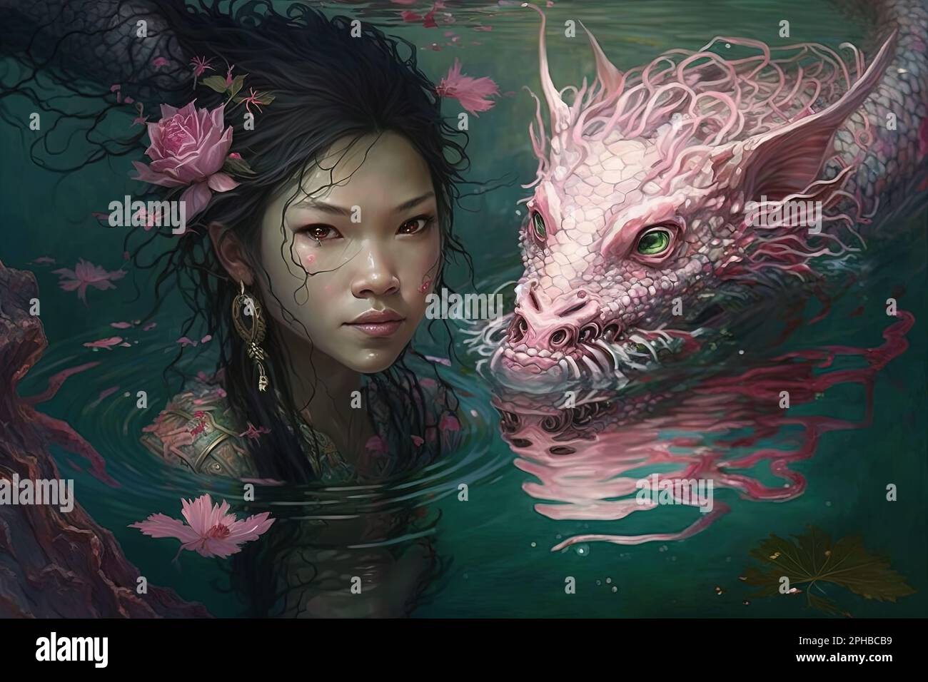 Vector illustration beautiful asian princess hi-res stock photography ...