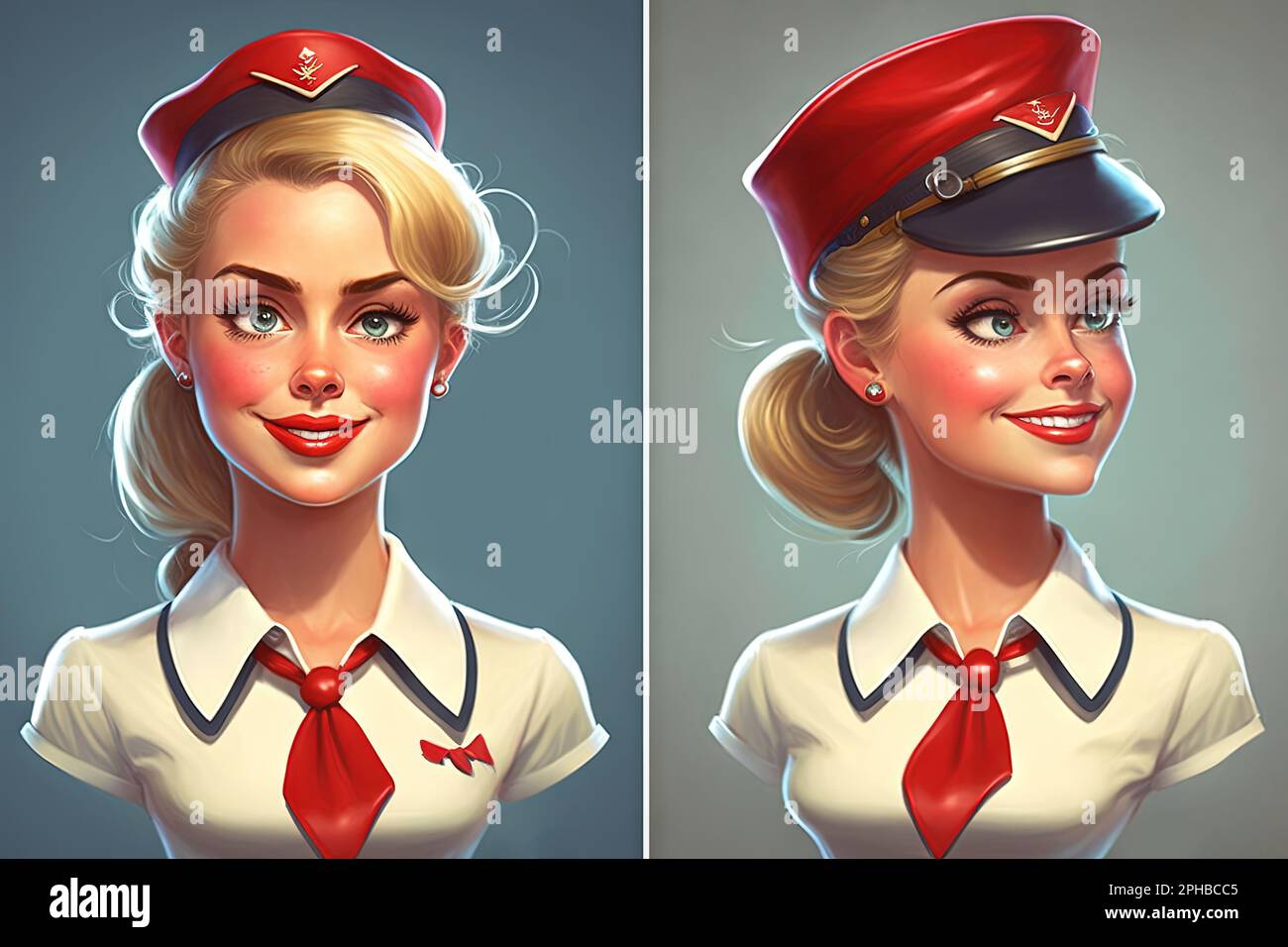 Portrait of air hostess hi-res stock photography and images - Alamy