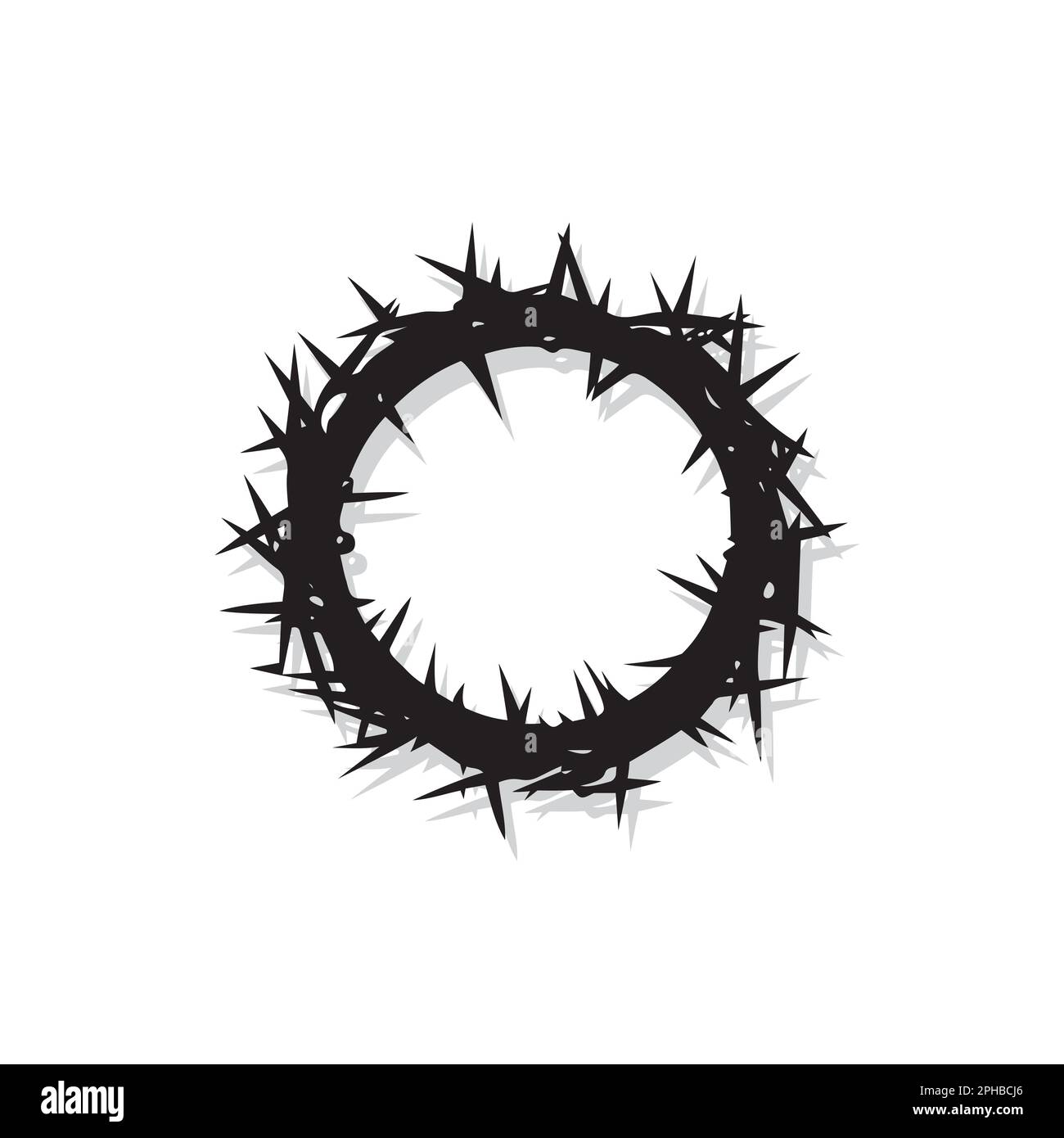 Crown of thorns of Jesus Christ. One flat icon on a white background ...