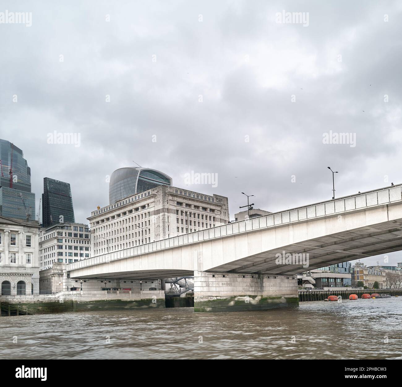 London Bridge over the river Thames, City of London, England Stock ...