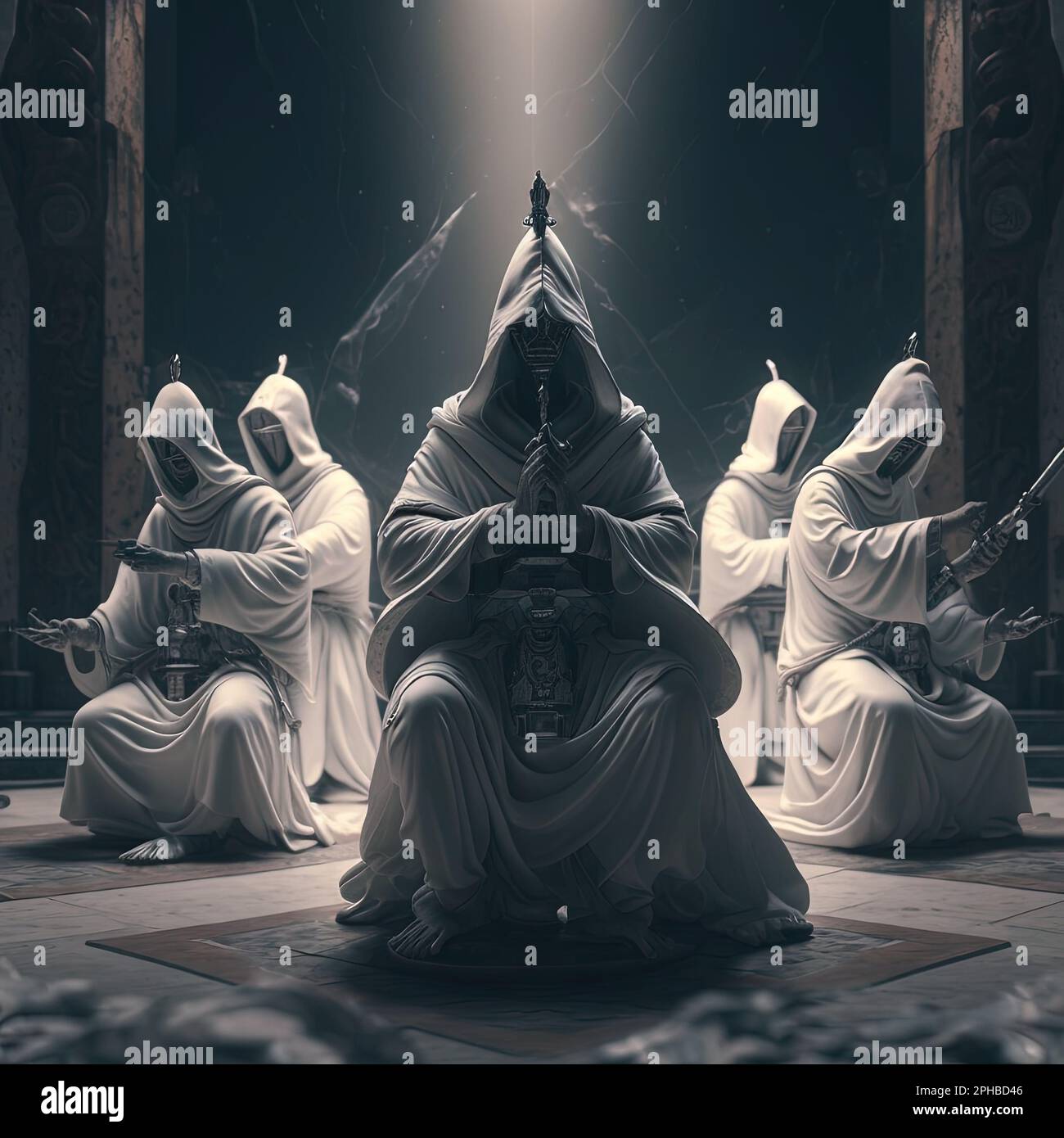 White monks hood hi-res stock photography and images - Alamy