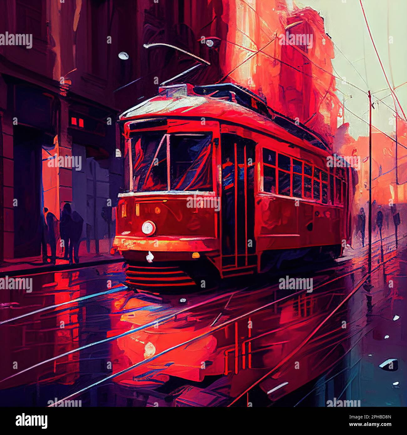 abstract art of street hyper-detailed Stock Photo - Alamy