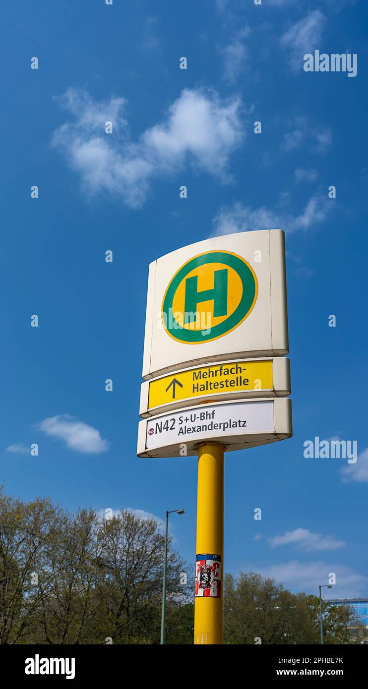 Germany berlin bus and tram stop sign hi-res stock photography and ...