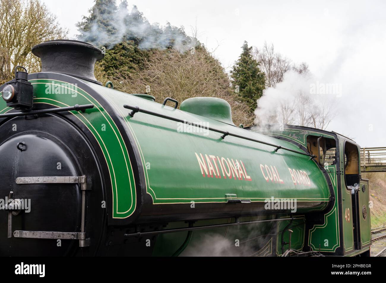 A vintage steam train engine at Tanfield Railway - the World's oldest ...
