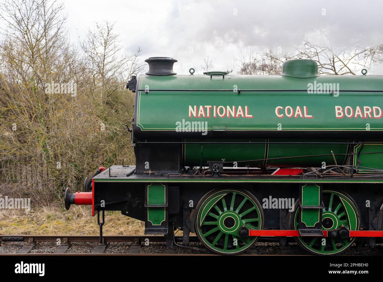 A vintage steam train engine at Tanfield Railway - the World's oldest ...