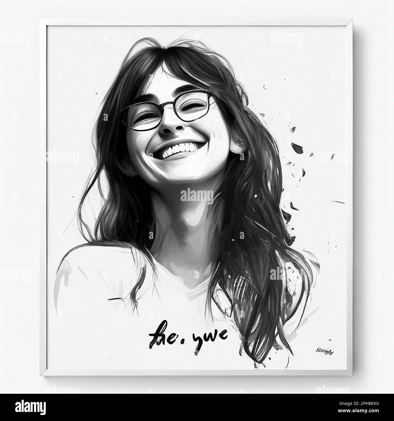 Girl With Glasses Sketch