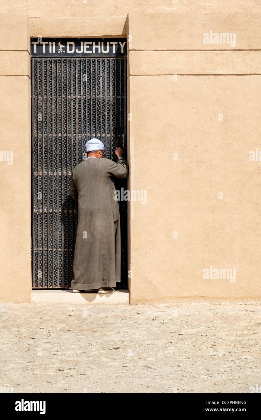 Tomb of Djehuty known as TT11, Dra Abu el-Naga, Luxor Egypt Stock Photo ...