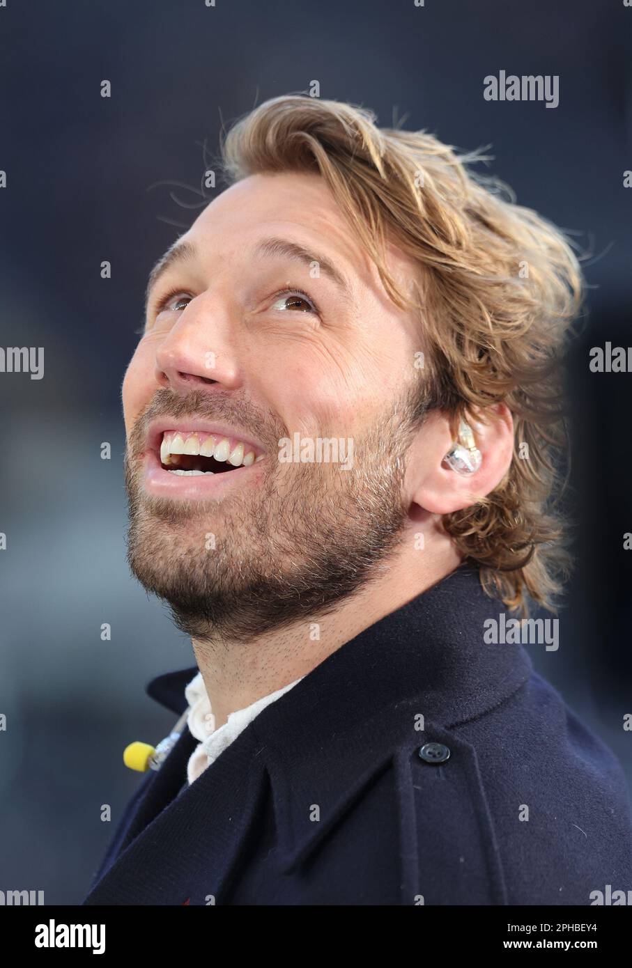 Chris Robshaw Ex England player before kick off during the Gallagher ...