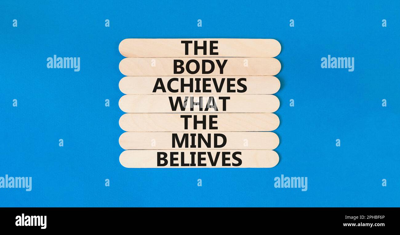 Mind and body symbol. Concept words The body achieves what the mind ...