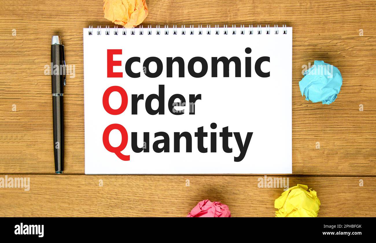 EOQ economic order quantity symbol. Concept words EOQ economic order ...