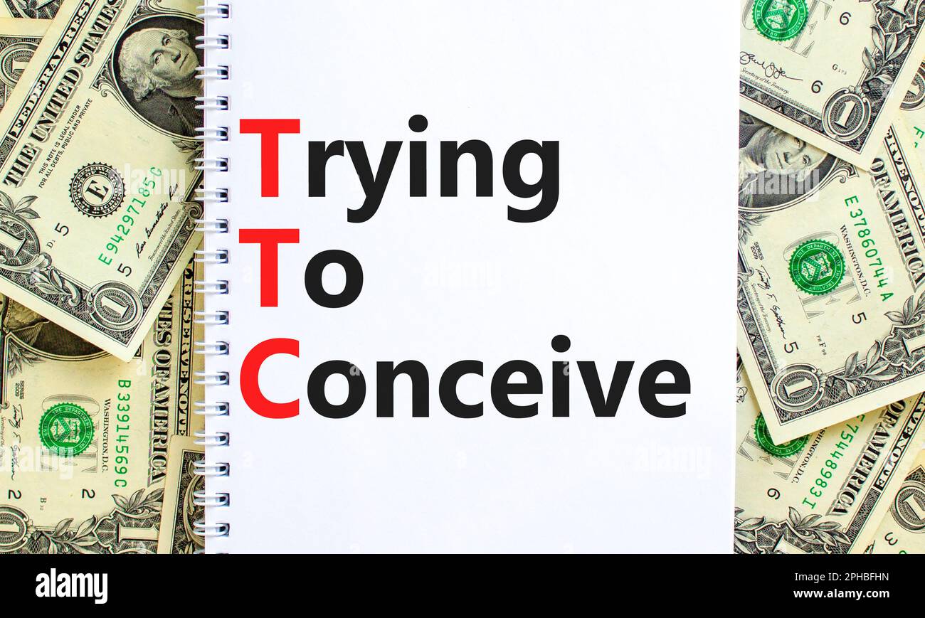 TTC trying to conceive symbol. Concept words TTC trying to conceive on ...