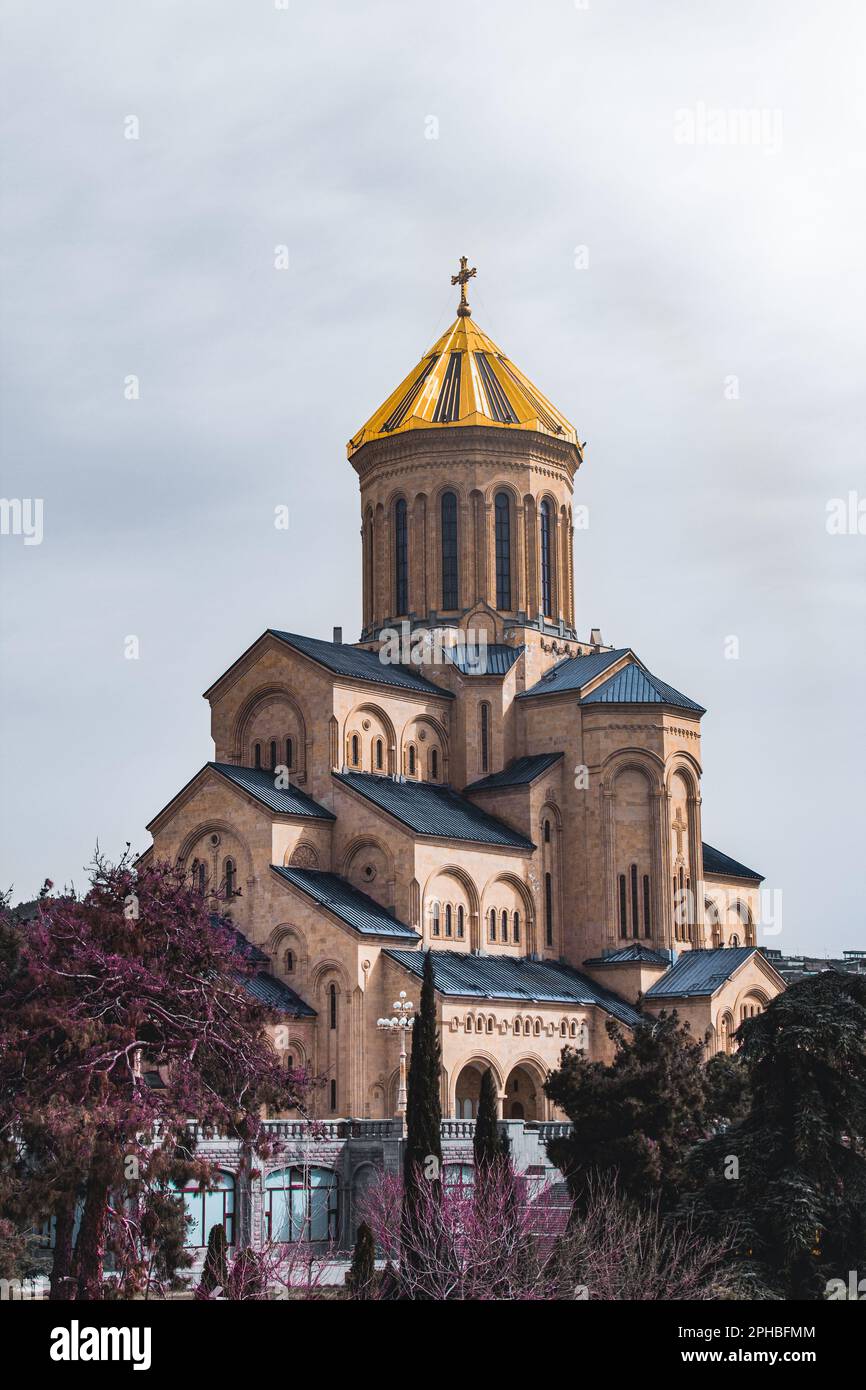 The Holy Trinity Cathedral of Tbilisi (Tsminda Sameba cathedral) the ...