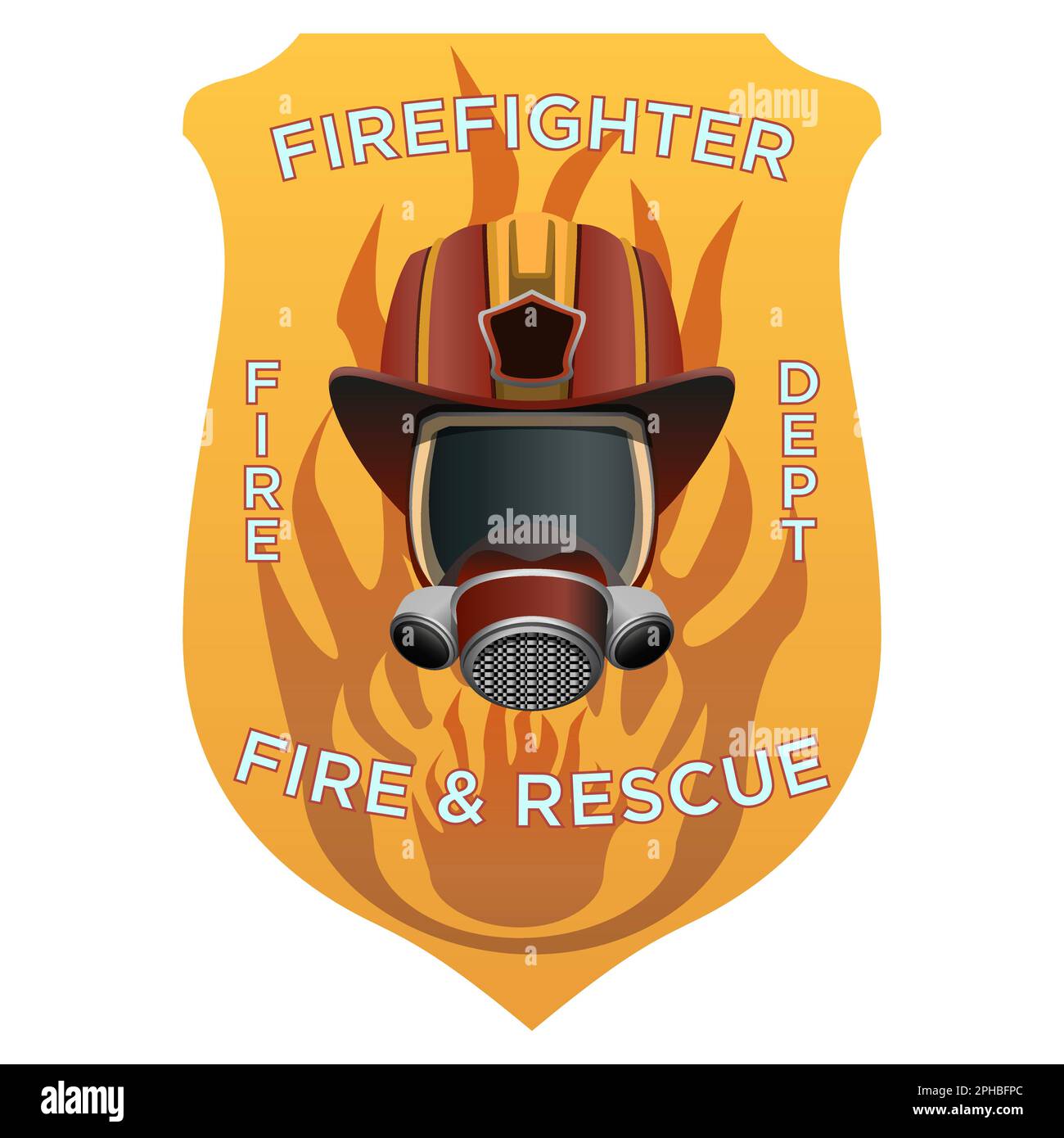 Fireman badge vector hi-res stock photography and images - Alamy