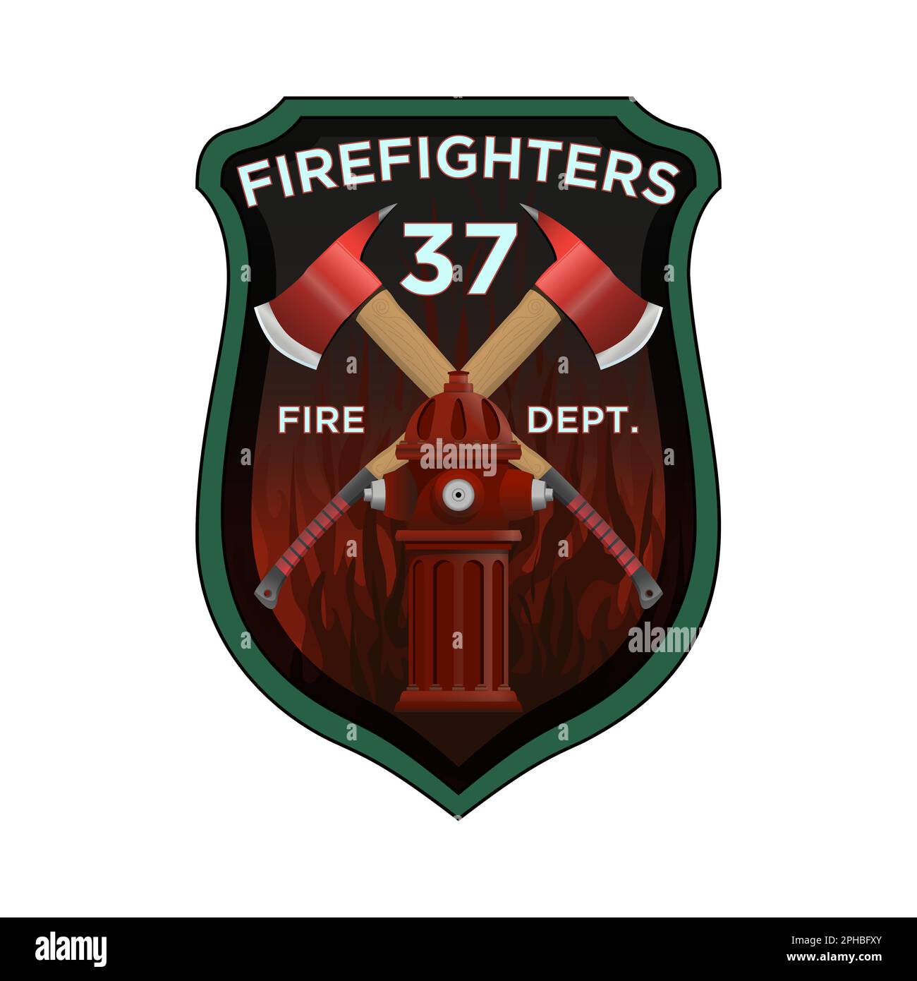 Firefighter Badge Coloring Page