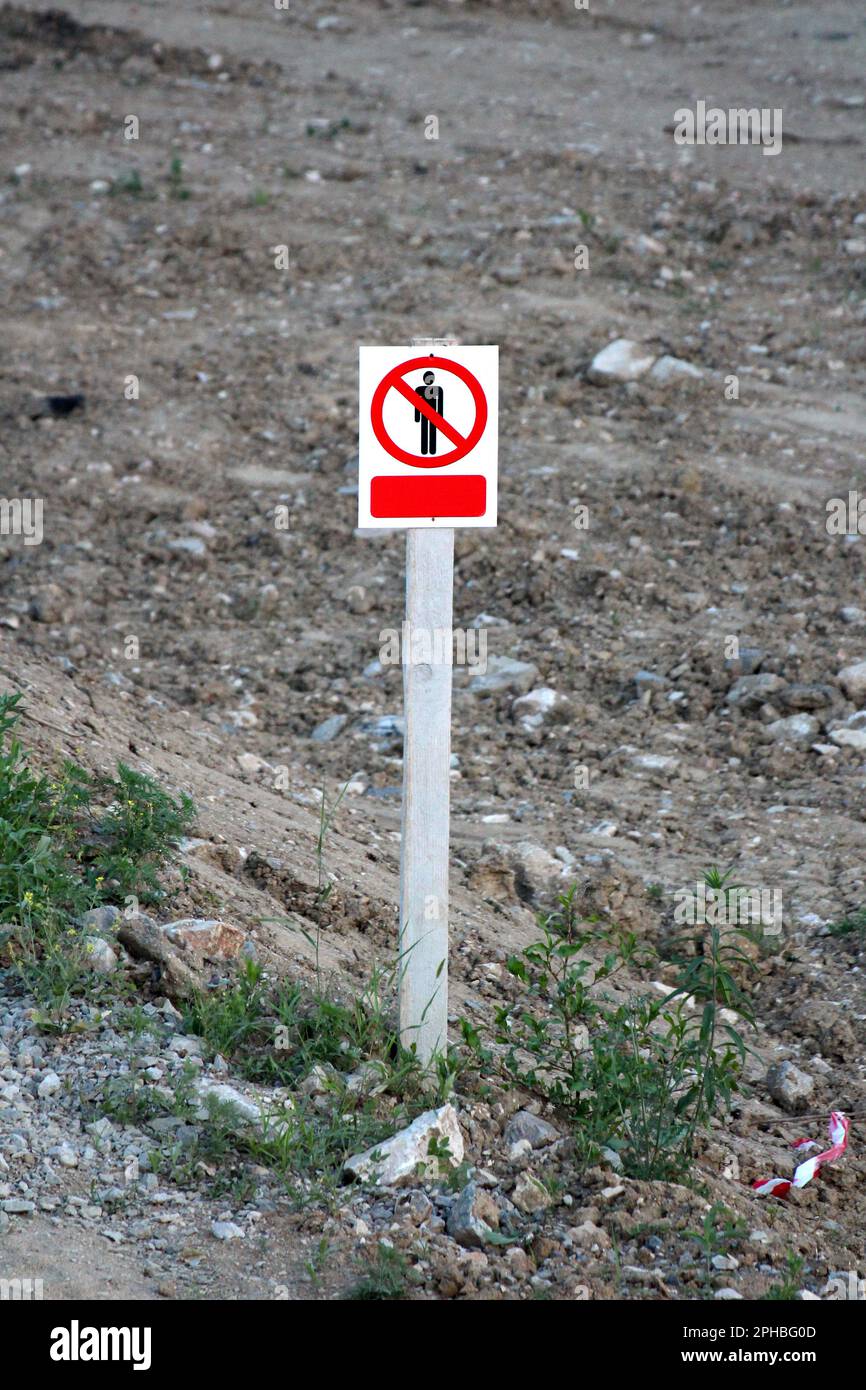 Metal restricted area do not enter authorized personnel only prohibited ...