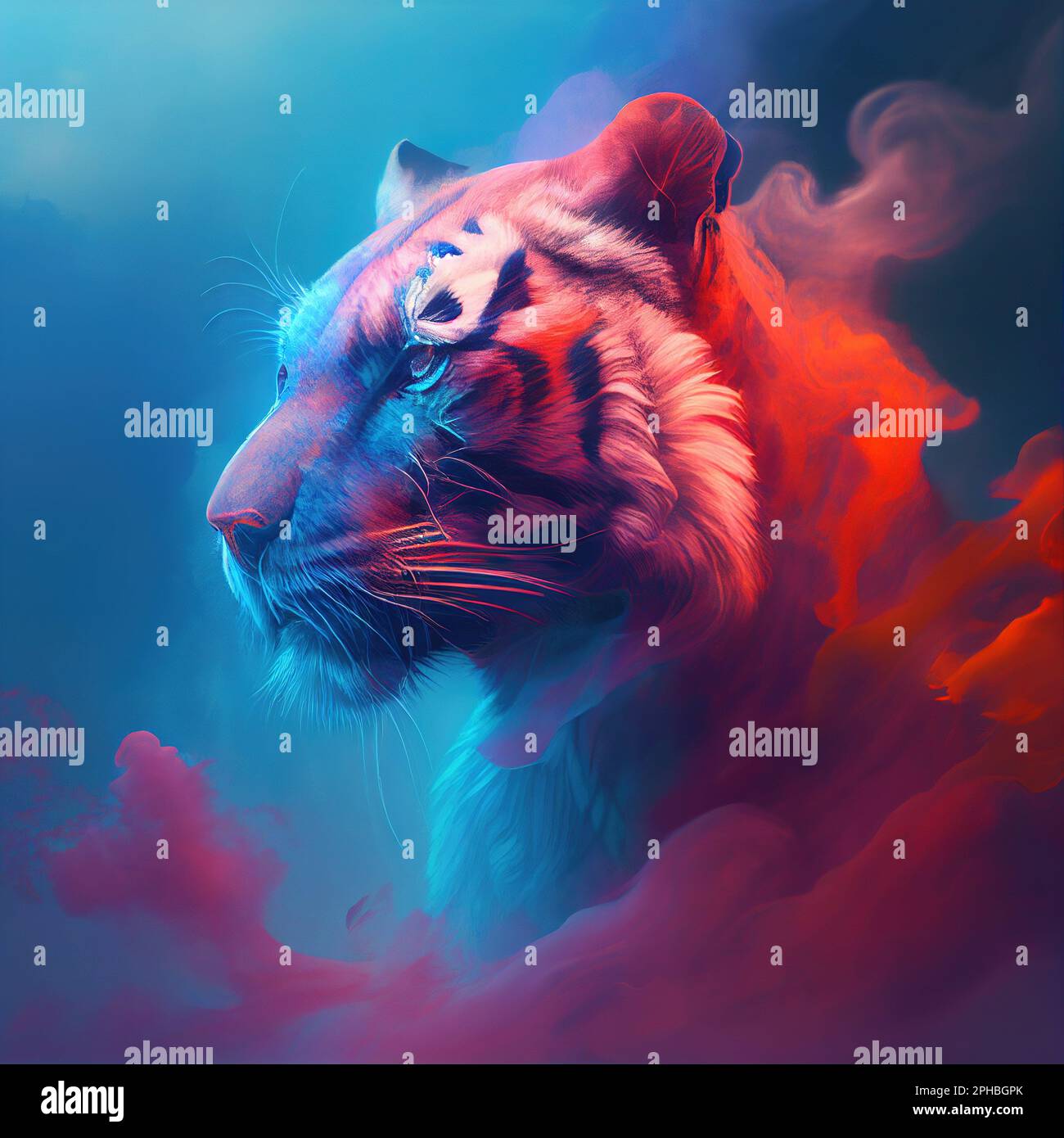 Low poly tiger hi-res stock photography and images - Alamy