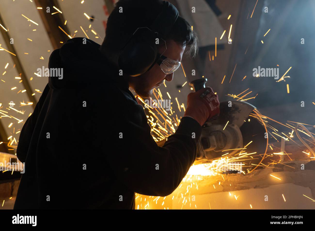 Flying sparks man hi-res stock photography and images - Alamy