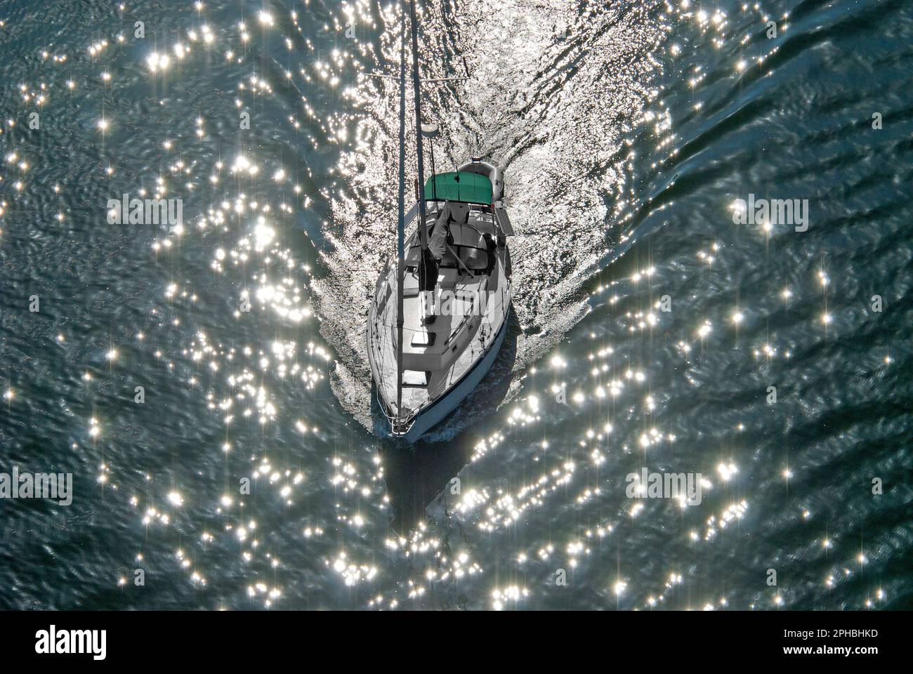 Boat in bright sunlight Stock Photo - Alamy