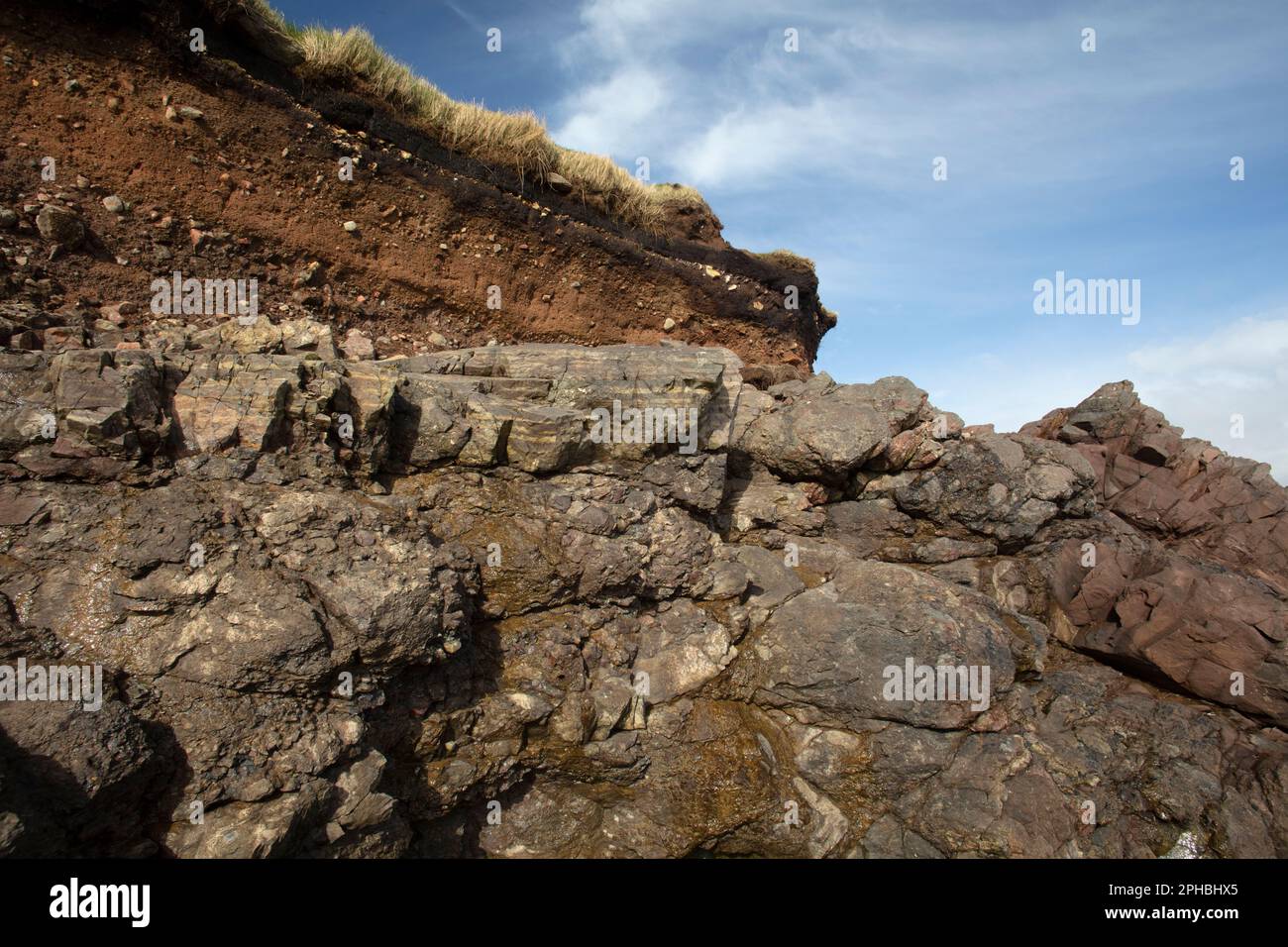 The granite cliffs of Da Neap in the east contrast with the basalt and ...