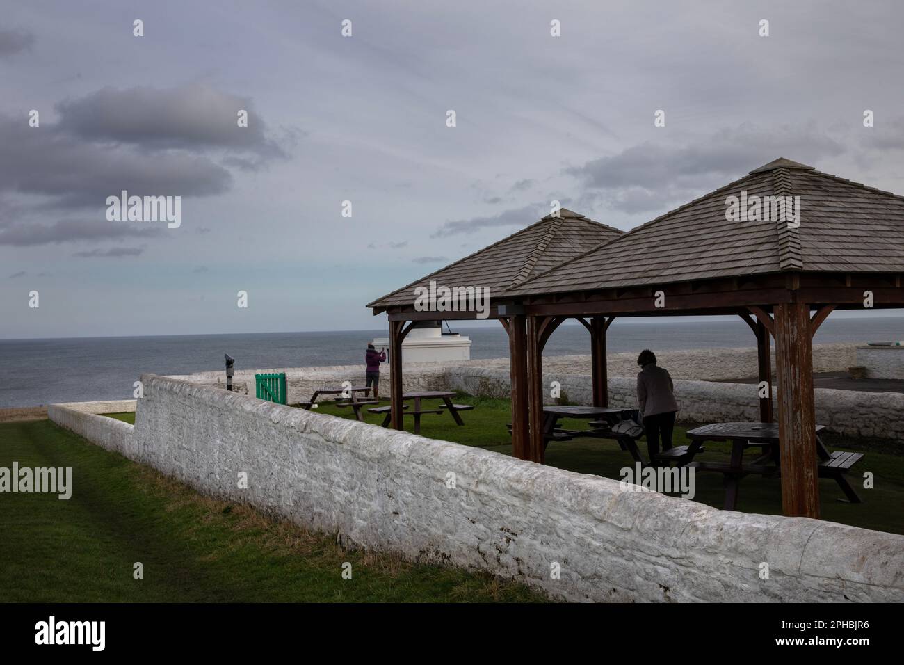 The coastline of Marsden which includes the Souter Lighthouse. The ...