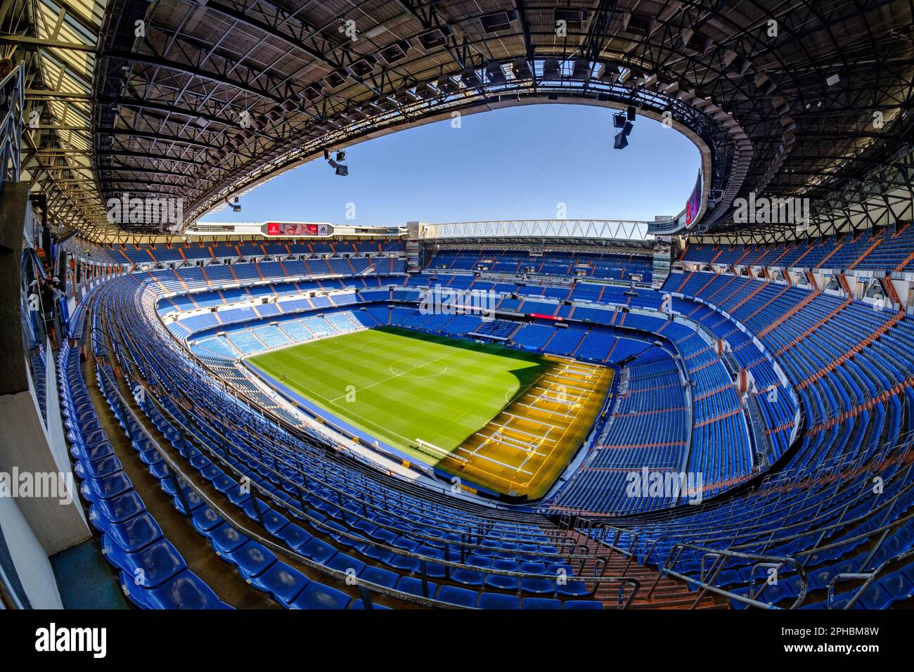 Aerial view santiago bernabeu stadium hi-res stock photography and ...