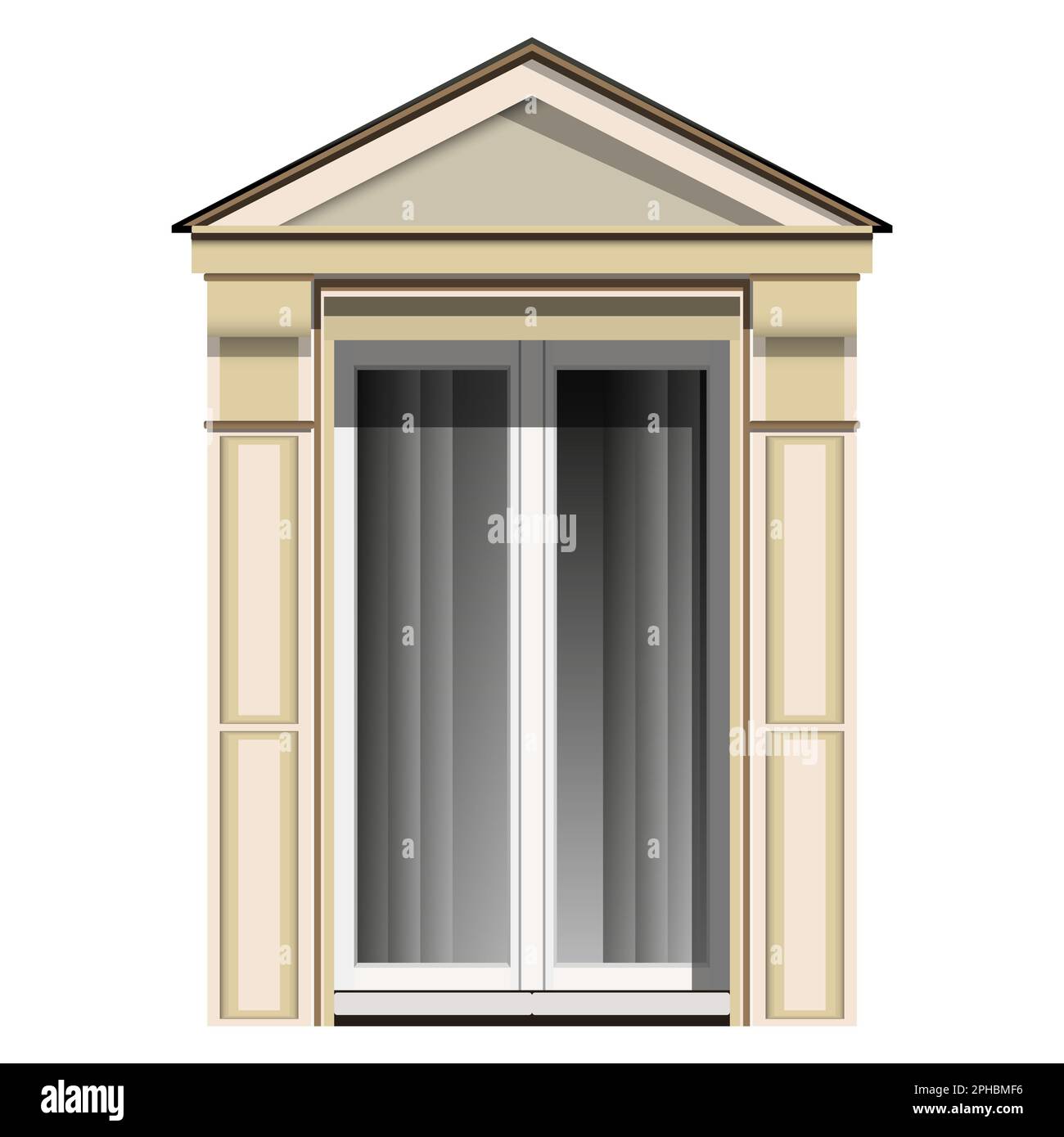 Dormer window in realistic style. Architectural details of houses ...