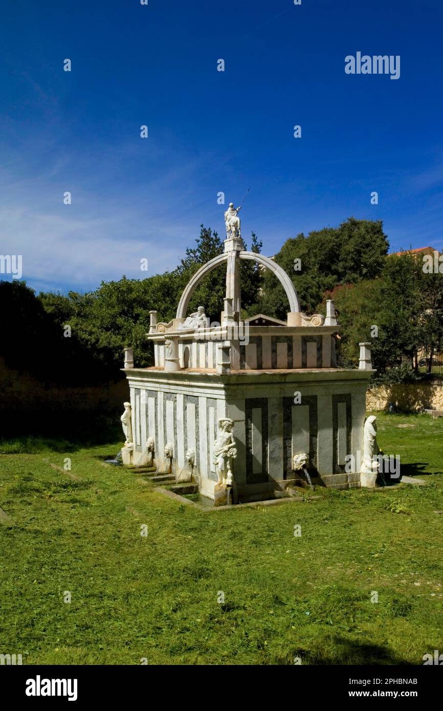Sassari, Rosello Fountain Stock Photo - Alamy