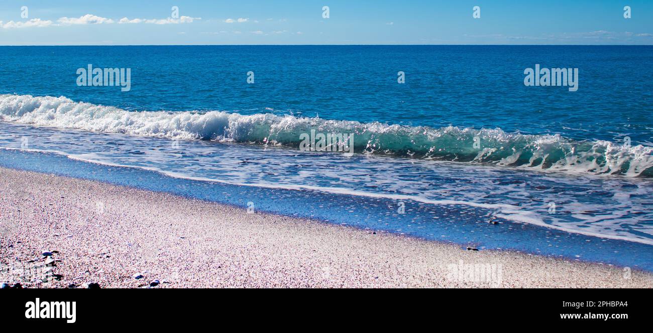 Summer Wave on the Surface of the Fantastic Tyrrhenian Sea. Exotic ...