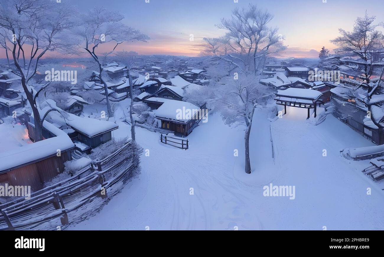Winter Village Night