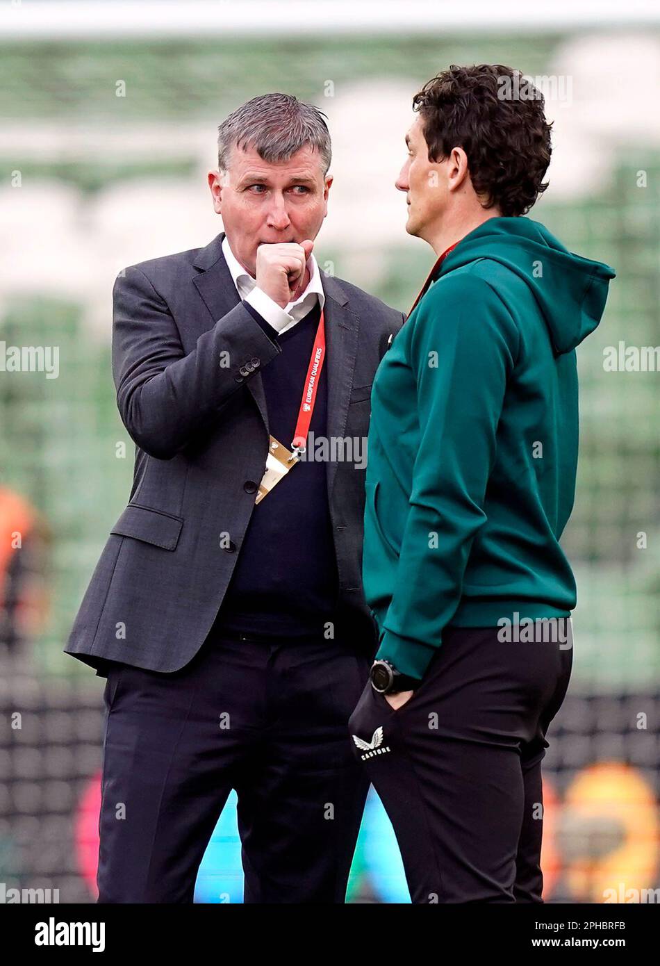 Republic of Ireland manager Stephen Kenny and assistant Keith Andrews ...