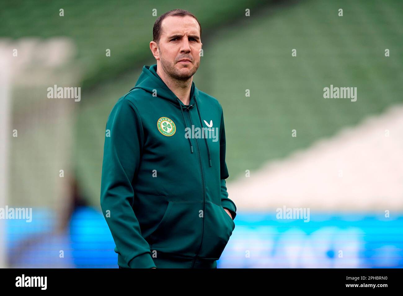 Republic of Ireland assistant coach John O'Shea during the UEFA Euro ...