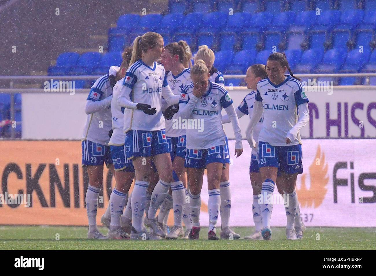Norrkoping, Sweden, March 27th 2023: IFK Norrkoping celebrates their ...