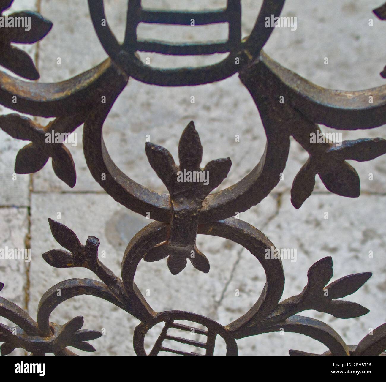Wrought iron gate, Scaglieri cemetery, Chiesa di Santa Maria Antica ...