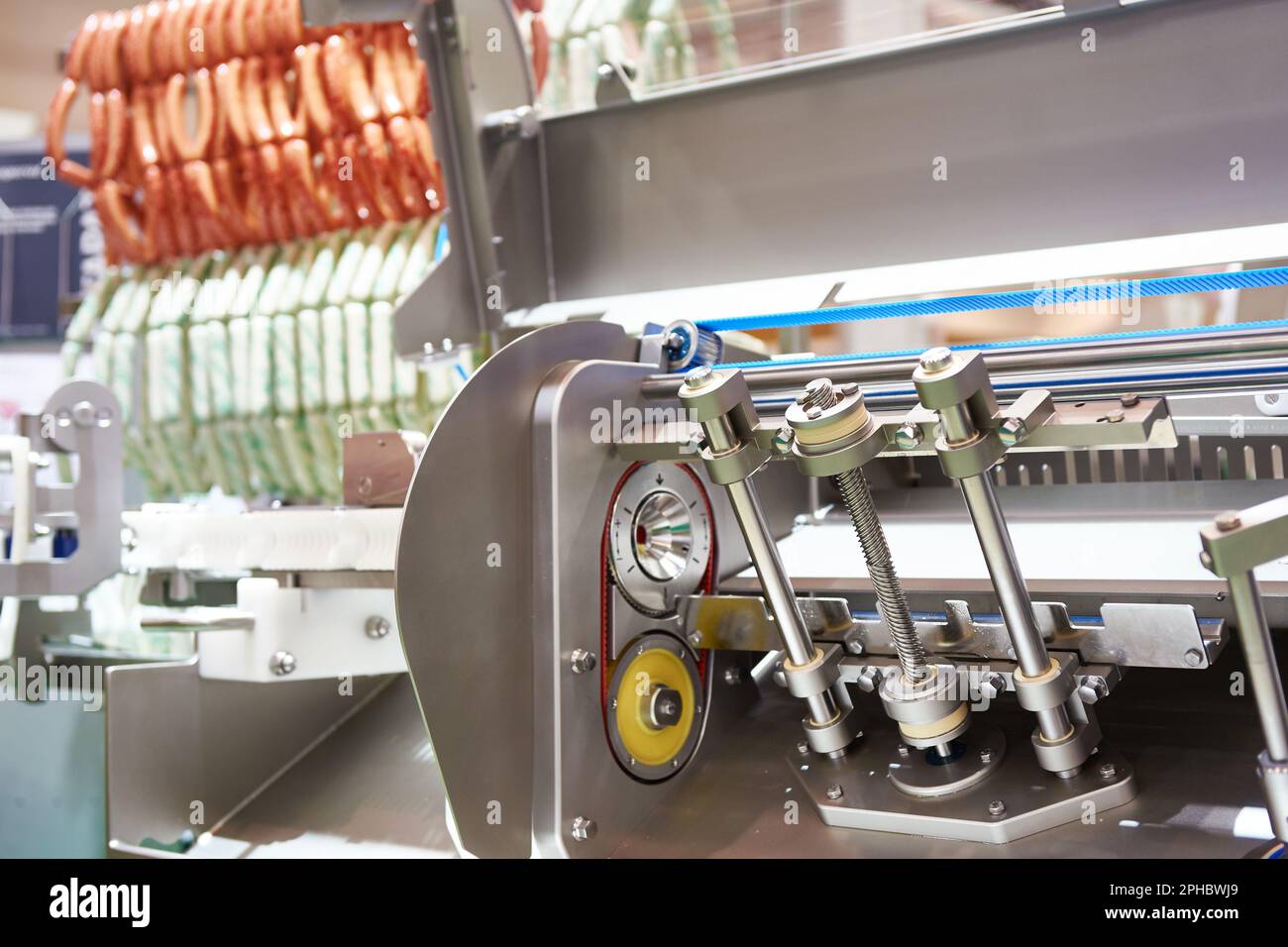 Industrial equipment for sausage line on exhibition Stock Photo - Alamy