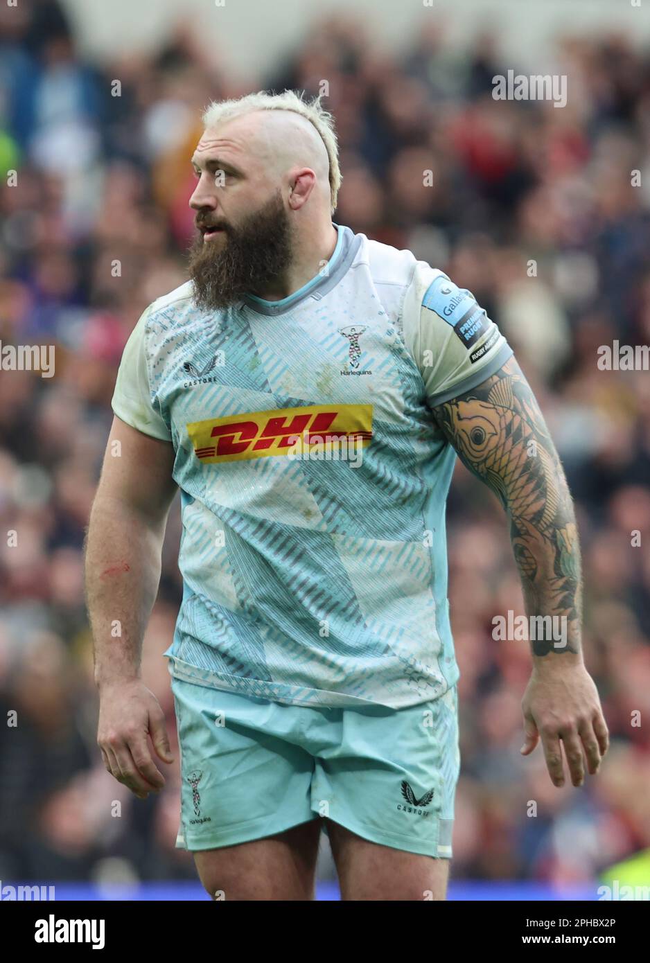 Joe Marler of Harlequins during the Gallagher Premiership Rugby rugby ...