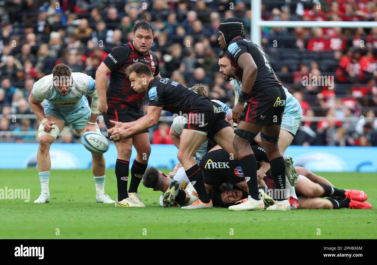 Ivan Van Zyl of Saracens during the Gallagher Premiership Rugby rugby ...