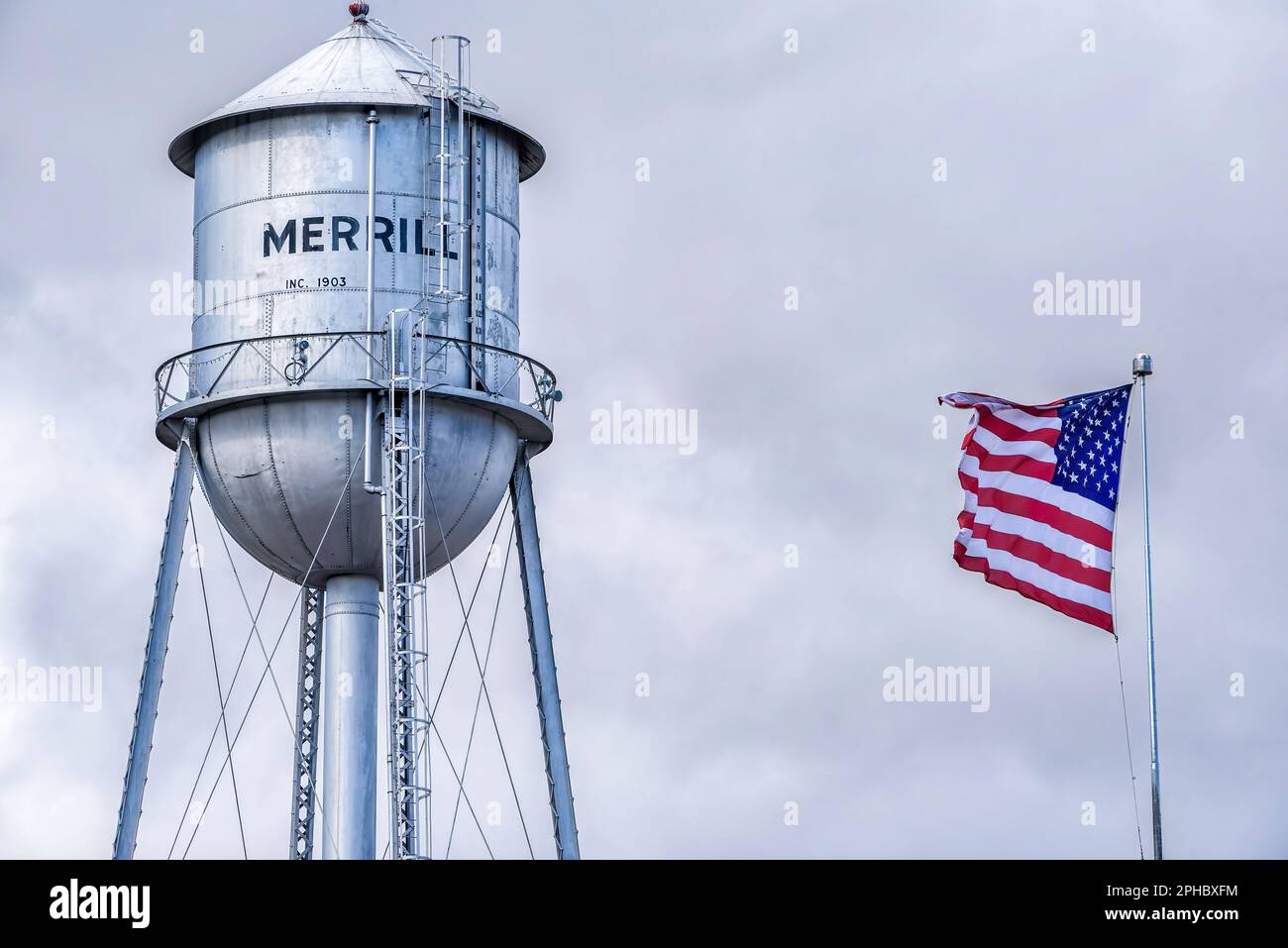 The water tower in Merrill, Oregon Stock Photo - Alamy