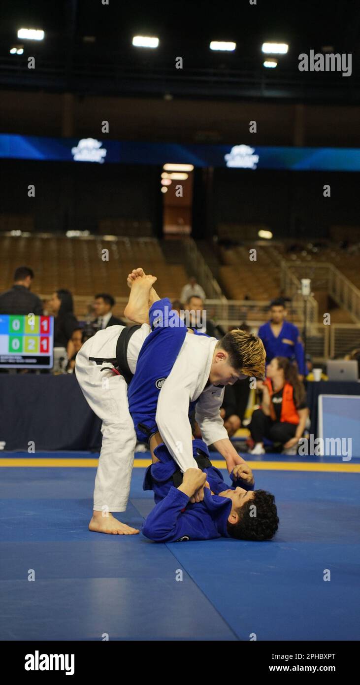 ORLANDO, FLORIDA - MARCH 26: Hiryu Niwa (Art of Jiu Jitsu) figthing ...
