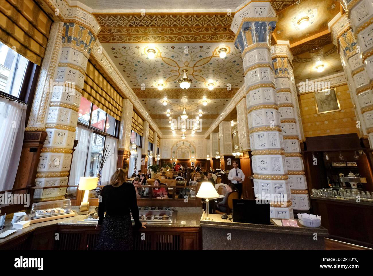 Interior of Cafe Imperial Prague,Czech Republic Stock Photo - Alamy