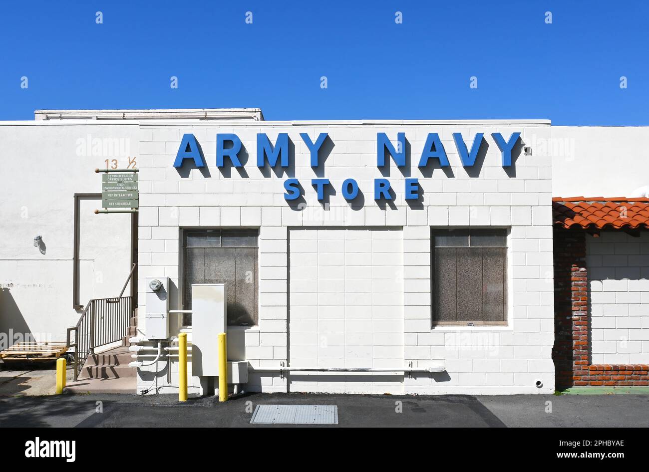 ORANGE, CALIFORNIA - 24 MAR 2023: Army Navy Store sign, Old Town Orange ...