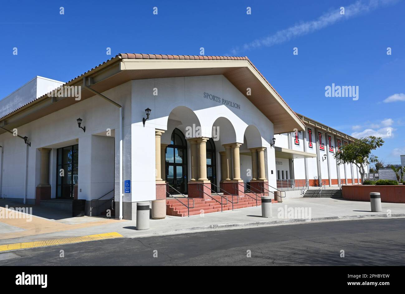 TUSTIN, CALIFORNIA - 26 MAR 2023: The Sports Pavilion on the campus of ...