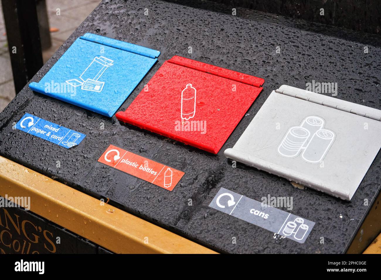 London, United Kingdom - February 01, 2019: Different type of garbage ...