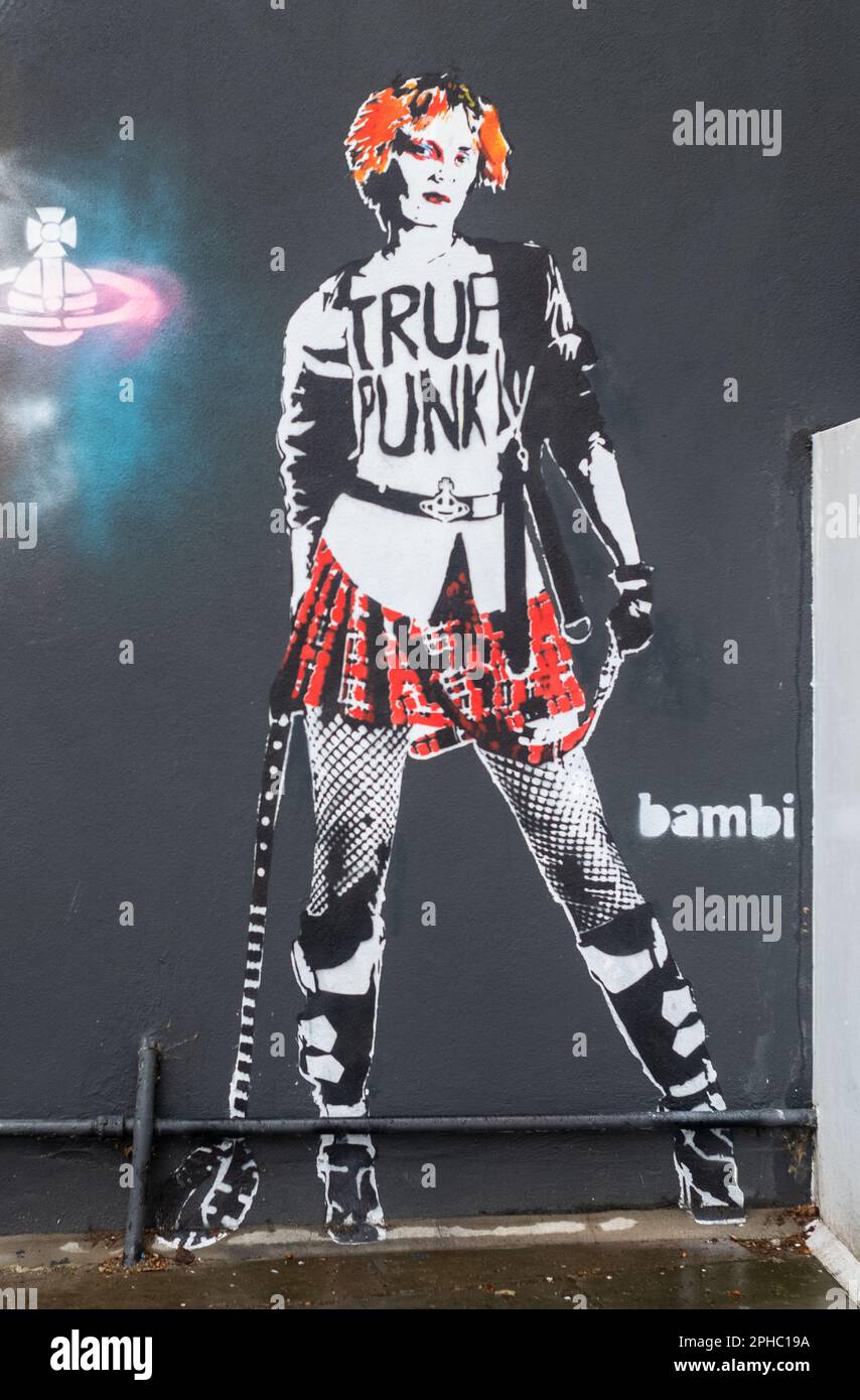 Street Art depicting a generic female punk by the anonymous artist ...