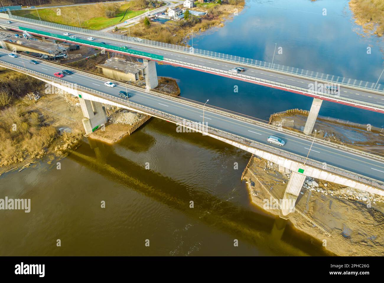 Construction site freeway bridge of a1 freeway hi-res stock photography ...