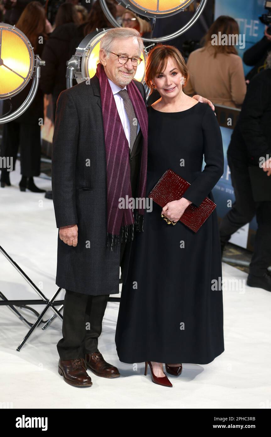 London, UK. 18th Jan, 2023. Steven Spielberg and Kristie Macosko ...
